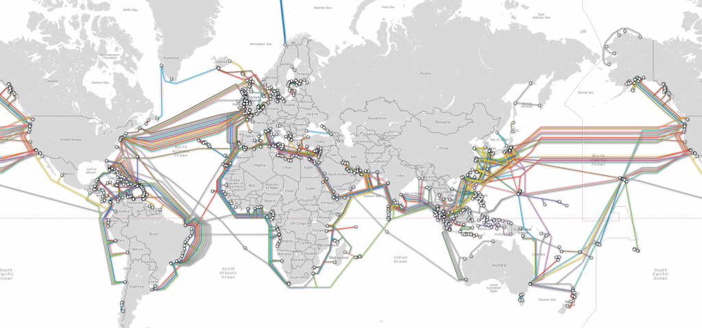 Mapa interativo mostra todos os cabos submarinos que conectam o mundo ...